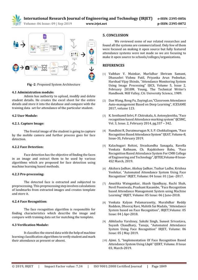 IRJET- Free & Generic Facial Attendance System using Android | PDF