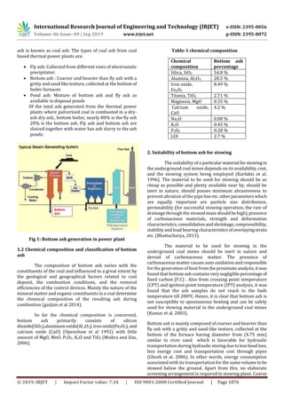 IRJET- Utilization of Bottom Ash in Hydraulic Stowing for Replacement ...