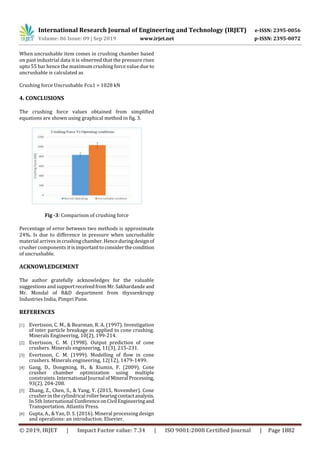 IRJET- Estimating Crushing Force of Cone Crusher using Analytical Method | PDF