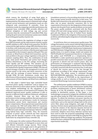 IRJET- Review of Power Quality Problem Improvement by Integration of Solar PV Panel and DFIG ...