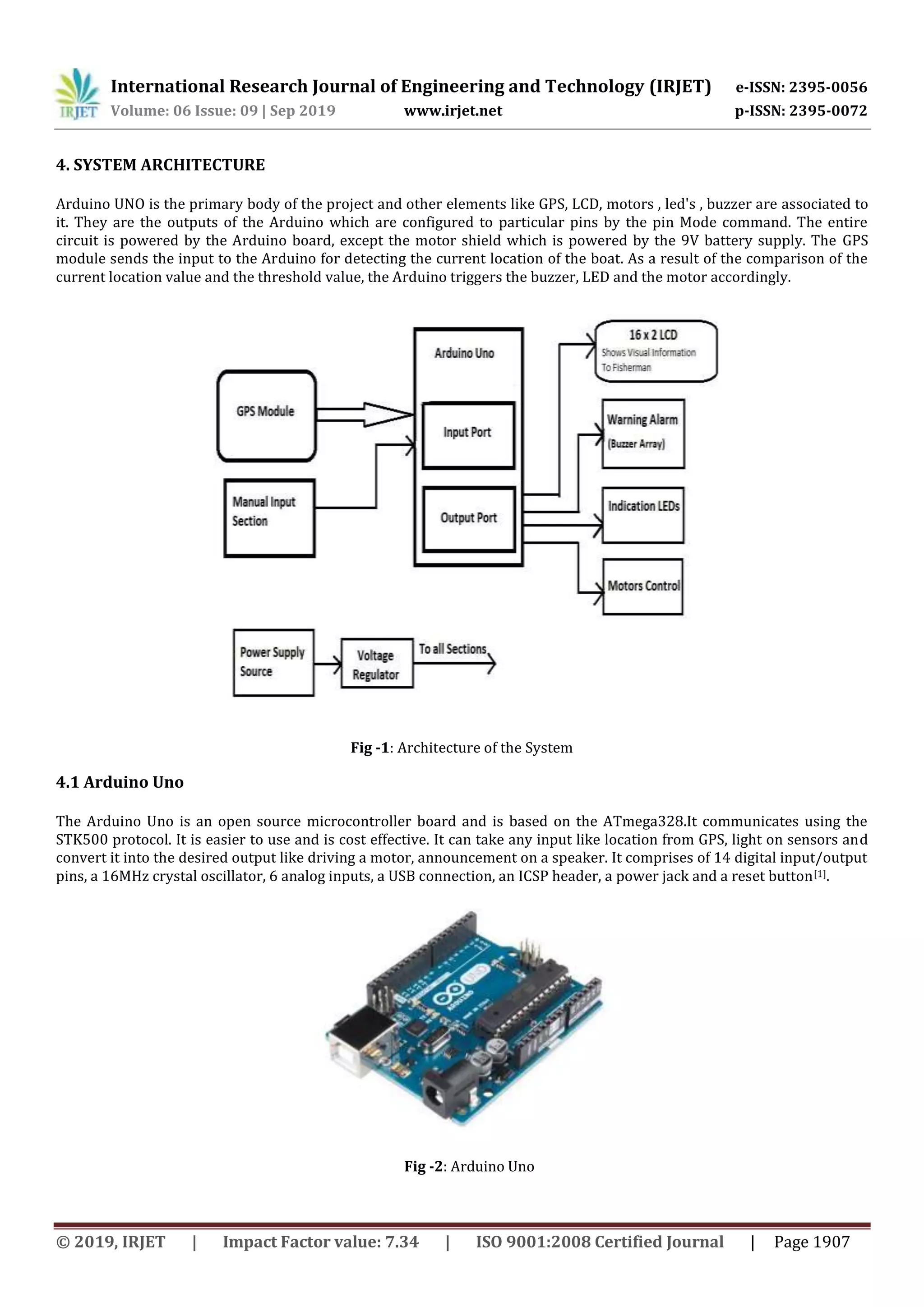 IRJET- Design of Border Alert System for Fishermen using GPS | PDF