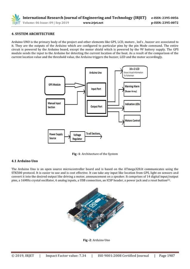 IRJET- Design of Border Alert System for Fishermen using GPS | PDF