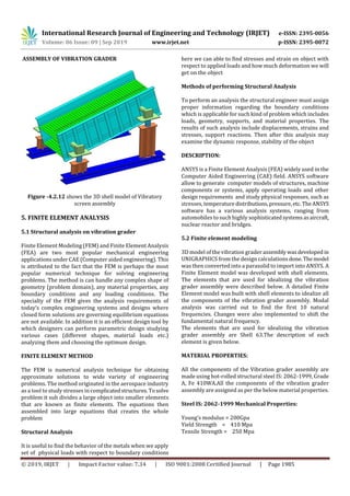 IRJET- Dynamic Analysis on Vibration Grader | PDF