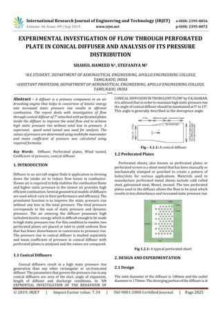 IRJET- Experimental Investigation of Flow through Perforated Plate in ...