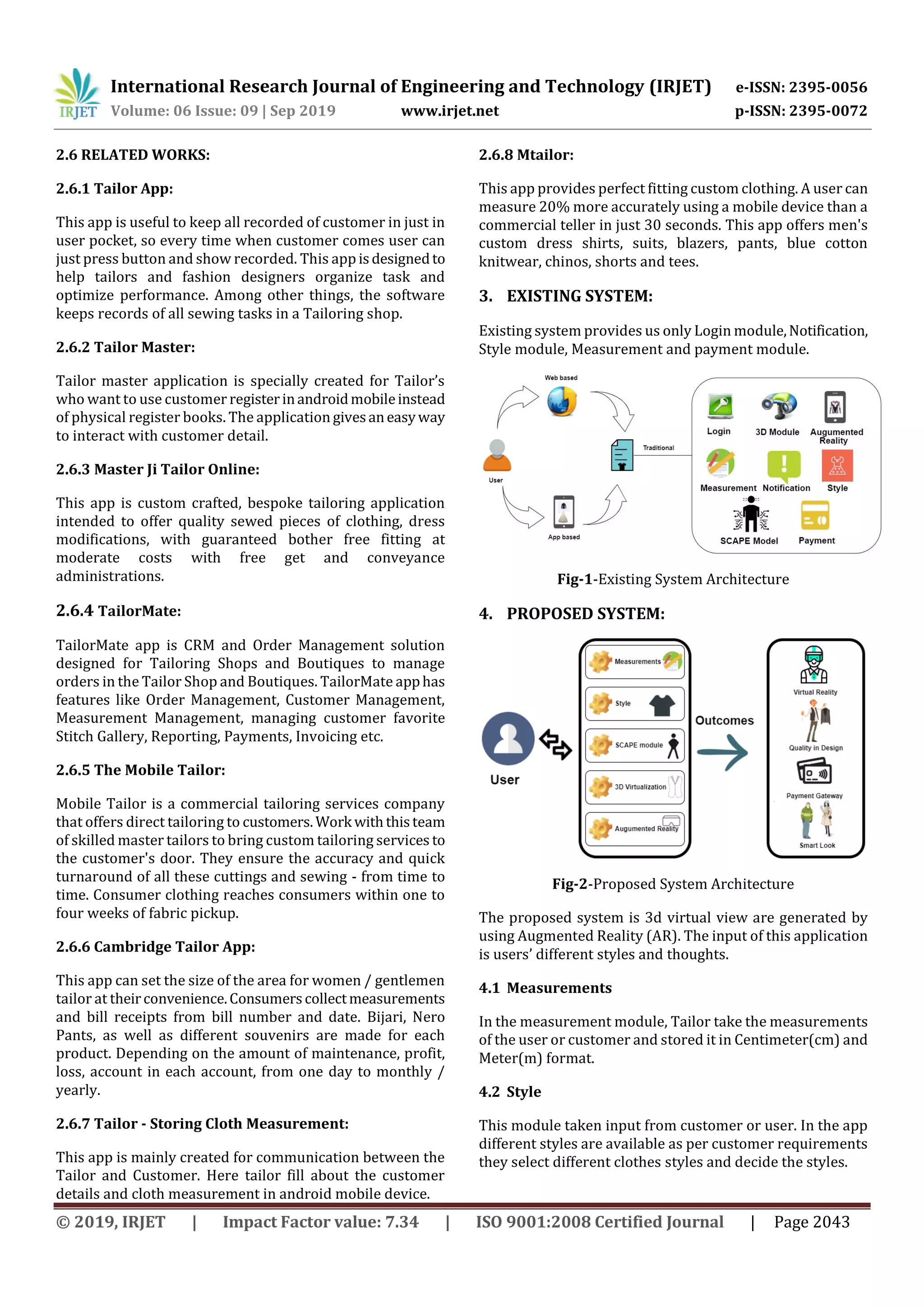 IRJET- Tailoring Management System using AR and 3D Modeling | PDF