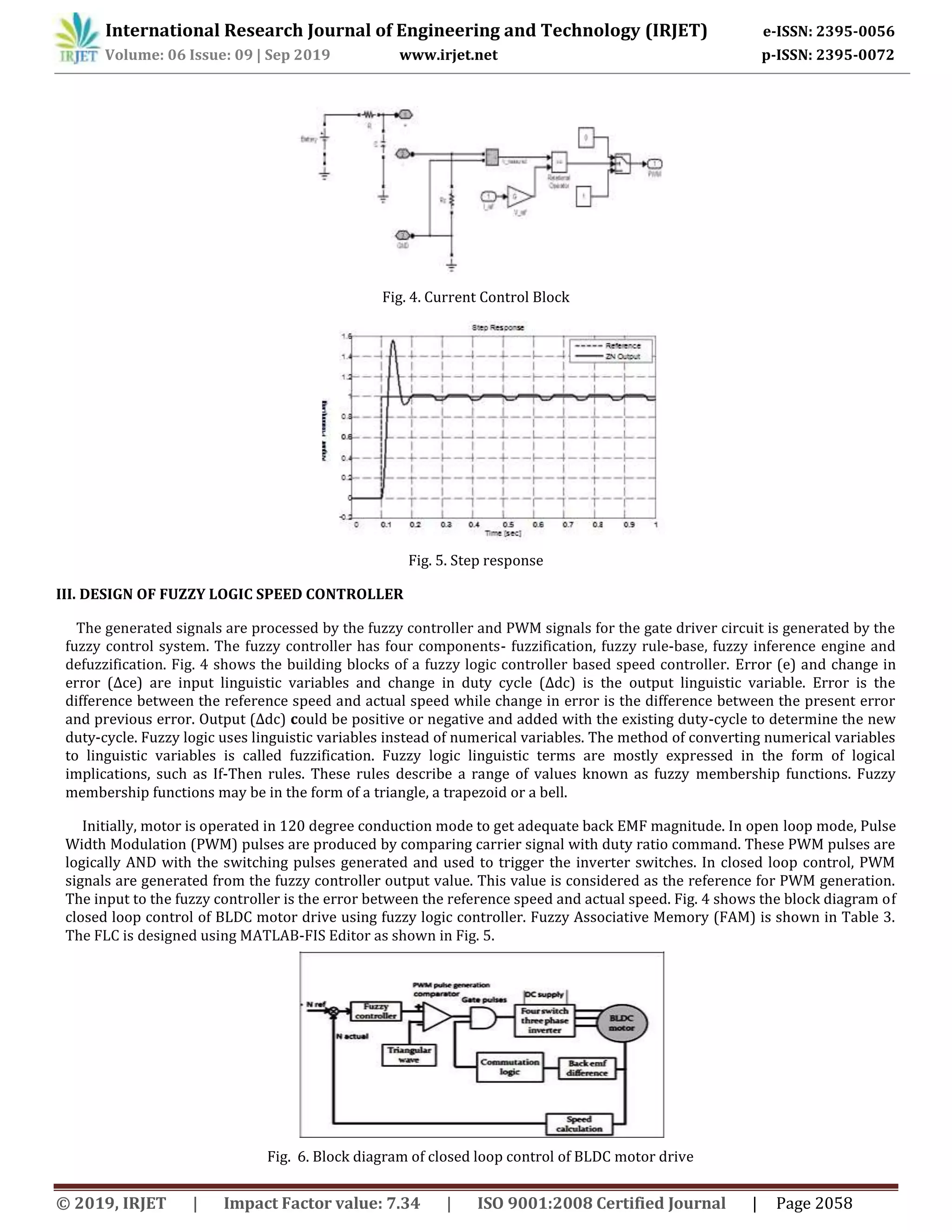 IRJET- Modeling and Control of Three Phase BLDC Motor using PID and Fuzzy Logic Controller | PDF