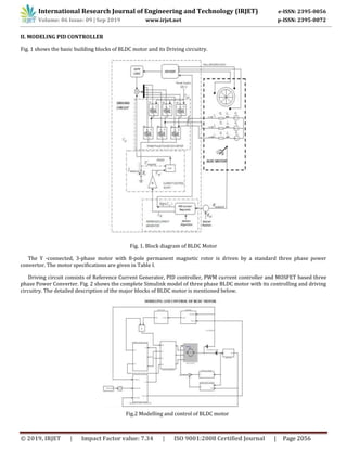 IRJET- Modeling and Control of Three Phase BLDC Motor using PID and ...