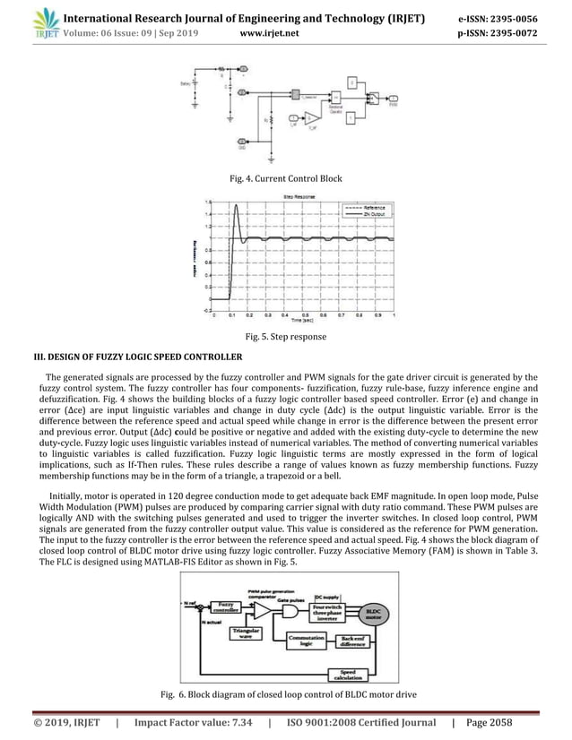 IRJET- Modeling and Control of Three Phase BLDC Motor using PID and Fuzzy Logic Controller | PDF