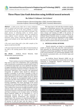 IRJET- Three Phase Line Fault Detection using Artificial Neural Network | PDF