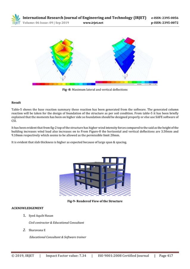 IRJET- Analysis & Design of Reinforced Concrete Building (G+4) using ETABS | PDF