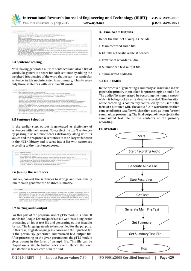 IRJET- Audio Data Summarization System using Natural Language Processing | PDF