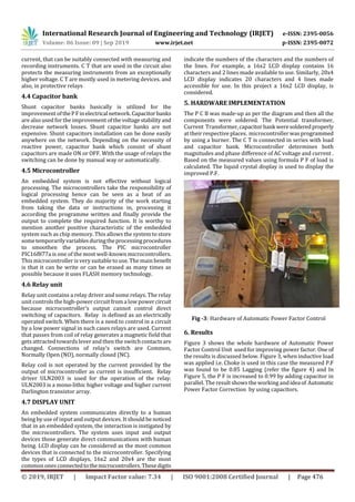 IRJET- Automatic Power Factor Correction | PDF