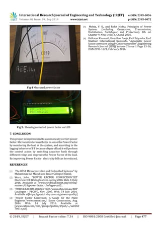 IRJET- Automatic Power Factor Correction | PDF