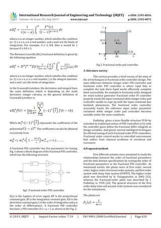 IRJET- Analysis of Fractional PID Controller Parameters on Time Domain Specifications using ...