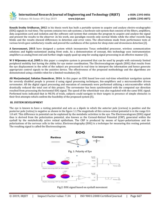 IRJET- EOG based Human Machine Interface to Control Electric Devices using Eye Movement | PDF