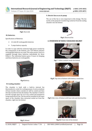 IRJET- Helmet Cooling using Peltier Module | PDF