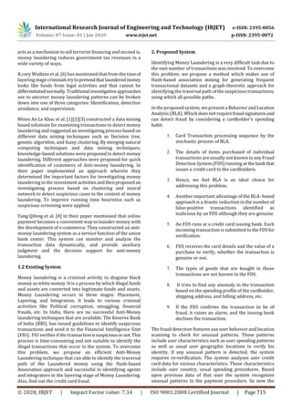 IRJET-Anti Money Laundering System to Detect Suspicious Account | PDF