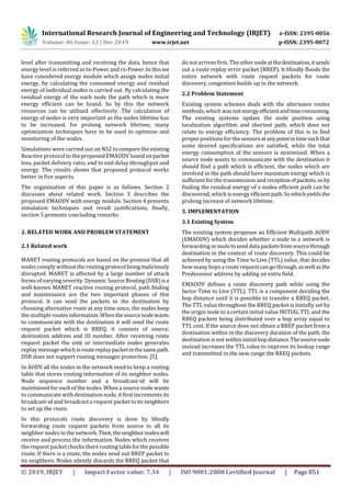 IRJET- Energy Efficient Reactive Routing to Enhance QOS of Manets | PDF | Computer Networking ...