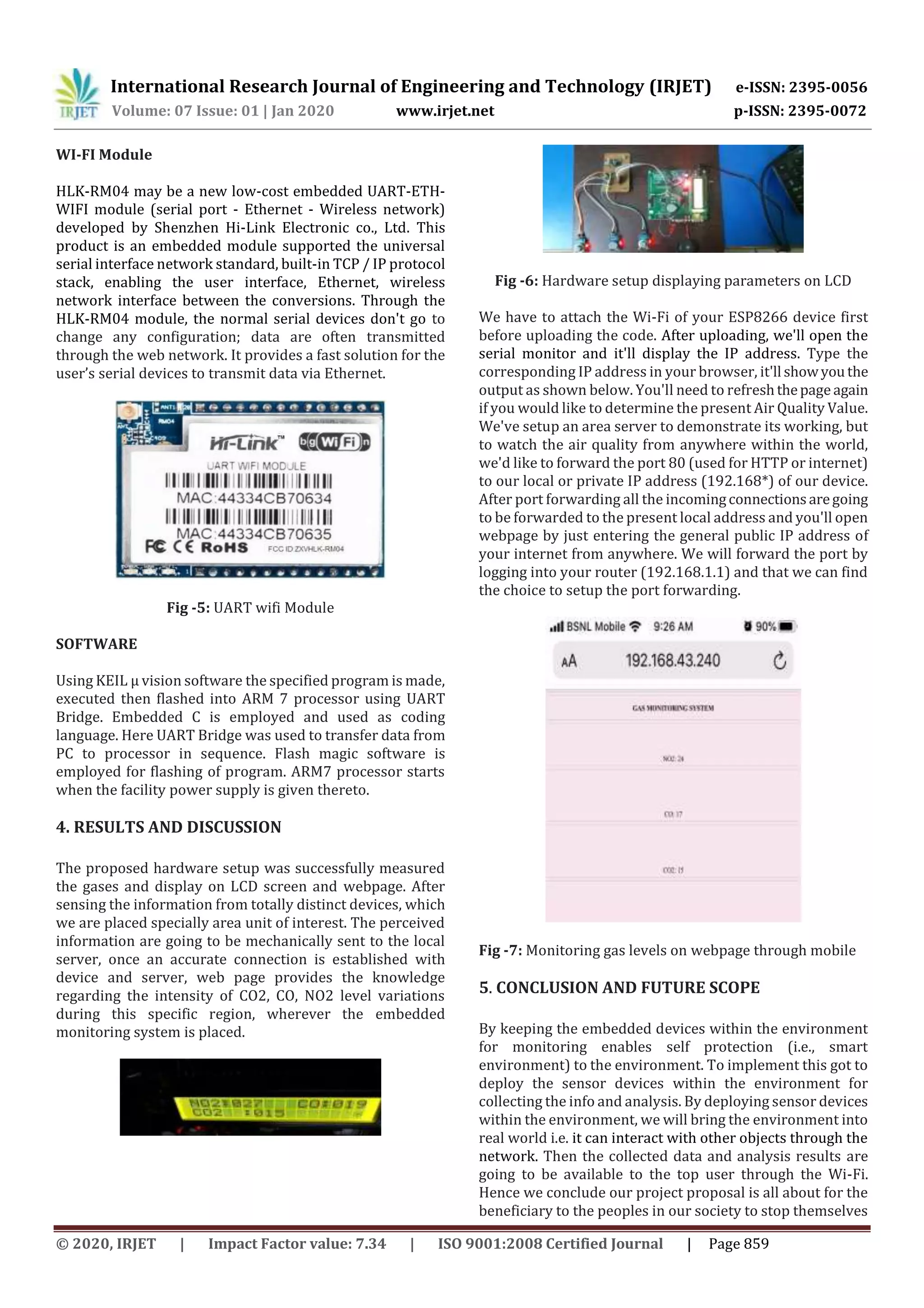 IRJET- An IoT based Low Cost Air Pollution Monitoring System | PDF