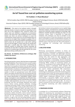 IRJET- An IoT based Low Cost Air Pollution Monitoring System | PDF