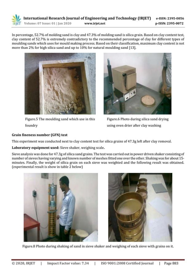 IRJET- Defect Analysis for Sand Casting Process (Case Study in Foundry ...
