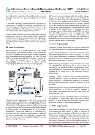 IRJET- An Overview of Steganography : Data Hiding Technique | PDF