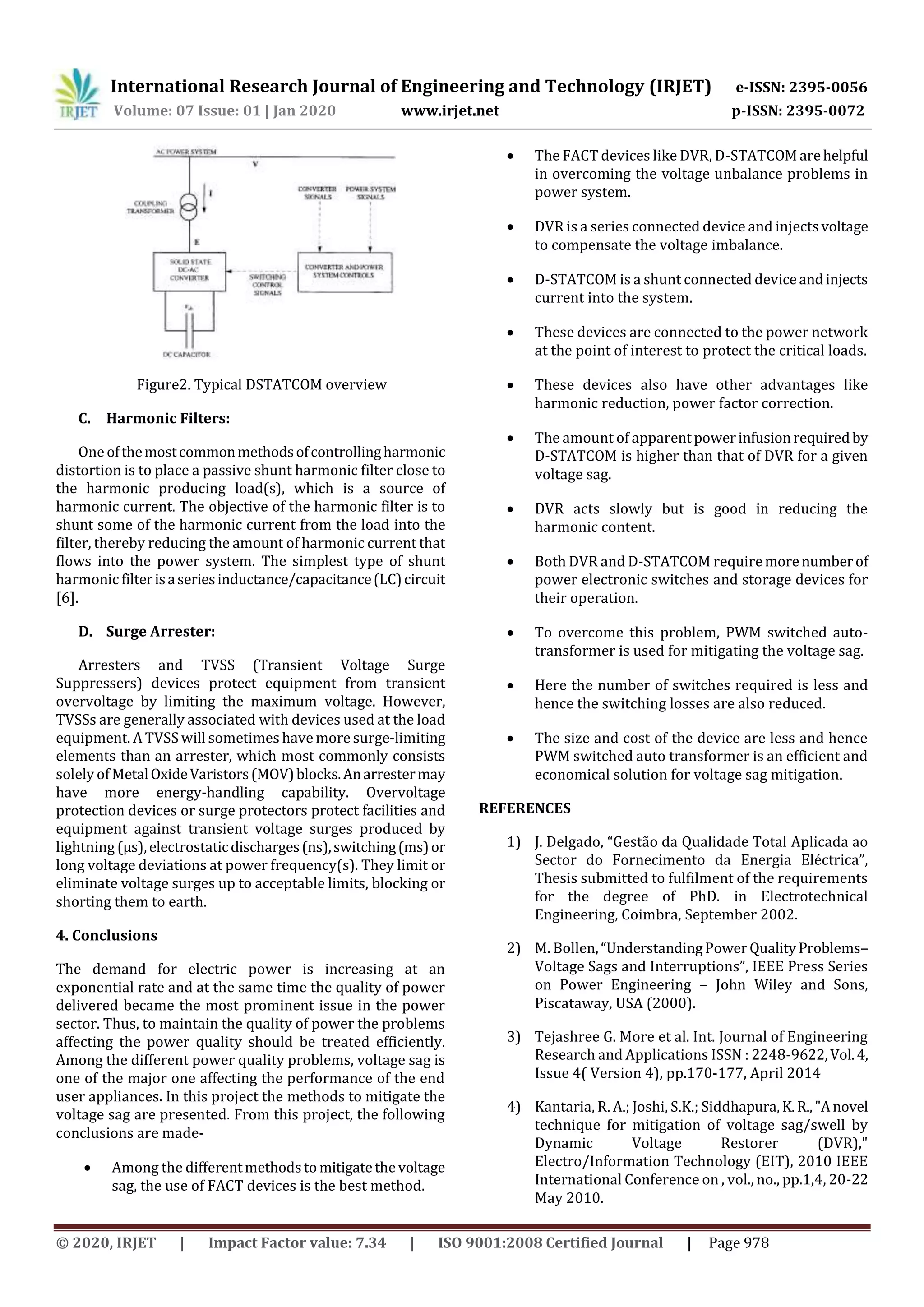 IRJET- Mitigation Techniques of Power Quality Issues in Electrical Power System | PDF