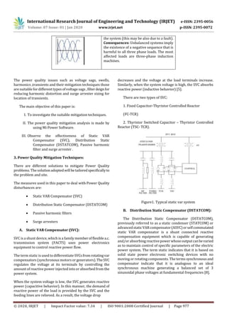 IRJET- Mitigation Techniques of Power Quality Issues in Electrical Power System | PDF