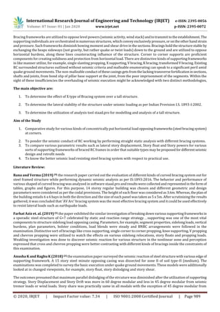 IRJET- Seismic Analysis of a Tall Structure Considering X Type Bracings at the Corner Edges ...