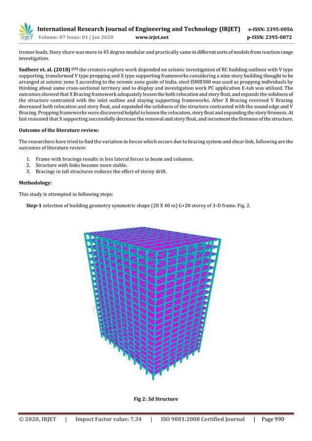 IRJET- Seismic Analysis of a Tall Structure Considering X Type Bracings at the Corner Edges ...