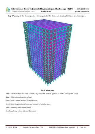 IRJET- Seismic Analysis of a Tall Structure Considering X Type Bracings at the Corner Edges ...
