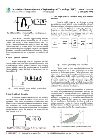 IRJET- A Dual Stage Flyback Converter using VC Method | PDF