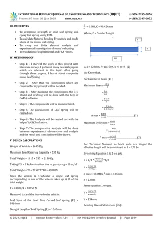 IRJET- Vibration Analysis of Composite Mono Leaf Spring | PDF