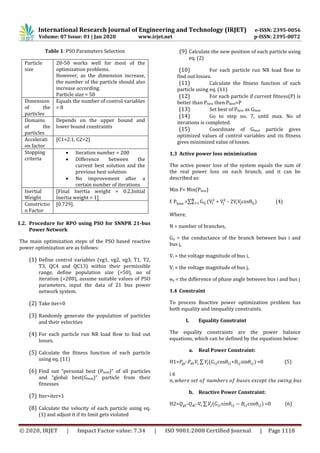 IRJET- Particle Swarm Optimization based Reactive Power Optimization of Utility Grid with Wind ...