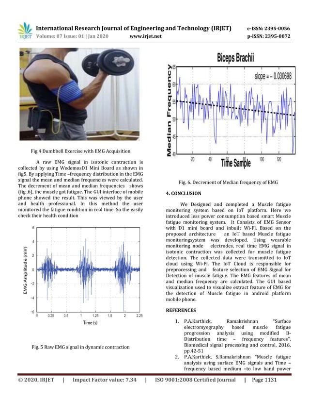 IRJET - Real Time Muscle Fatigue Monitoring using IoT Cloud Computing | PDF