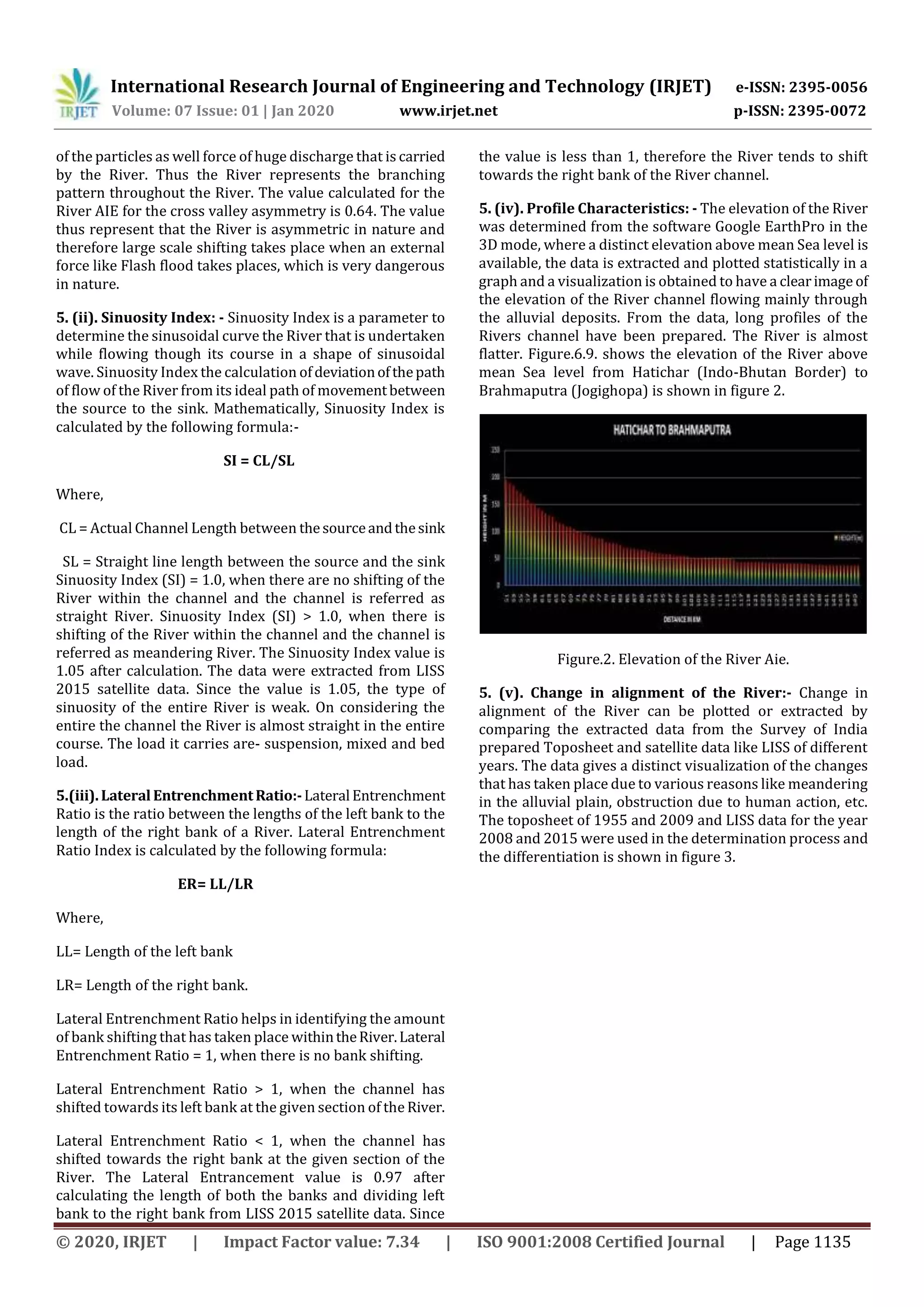 IRJET- Fluvial Geo-Morphometry of River AIE | PDF