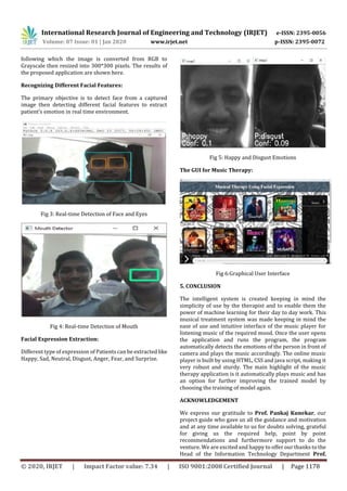 IRJET- Musical Therapy using Facial Expressions | PDF