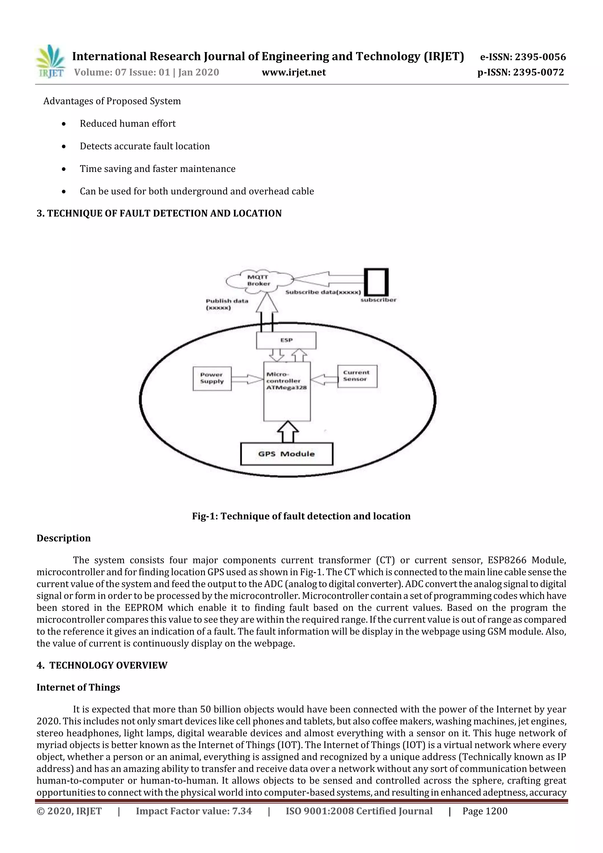 IRJET- Fault Detection, Classification and Location using GPS System | PDF