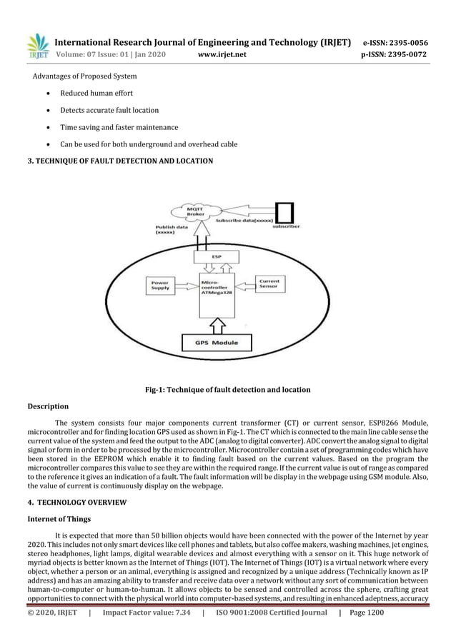 Irjet Fault Detection Classification And Location Using Gps System Pdf