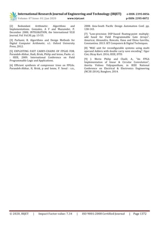 IRJET- MAC Unit by Efficient Grouping of Partial Products along with Circular Convolution ...