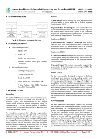 IRJET- Speech to Speech Translation System | PDF | Digital Audio ...