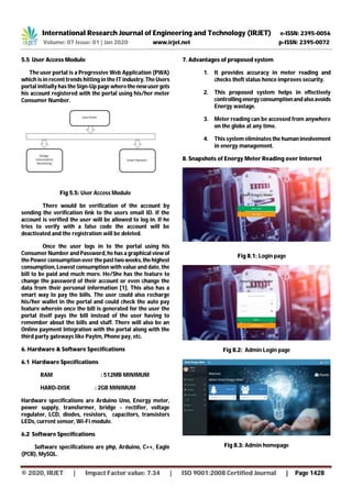 IRJET- Energy Meter Reading over Internet | PDF | Internet of Things ...