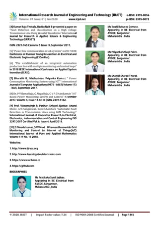 IRJET- Arduino based Smart Grid Power Monitoring and Control by using ...