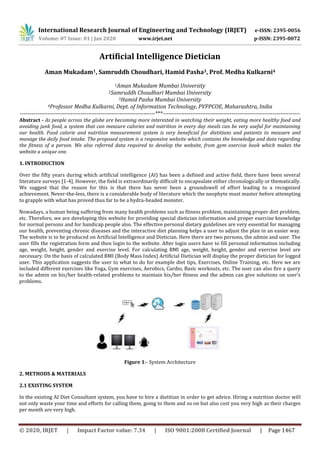 IRJET- Artificial Intelligence Dietician | PDF