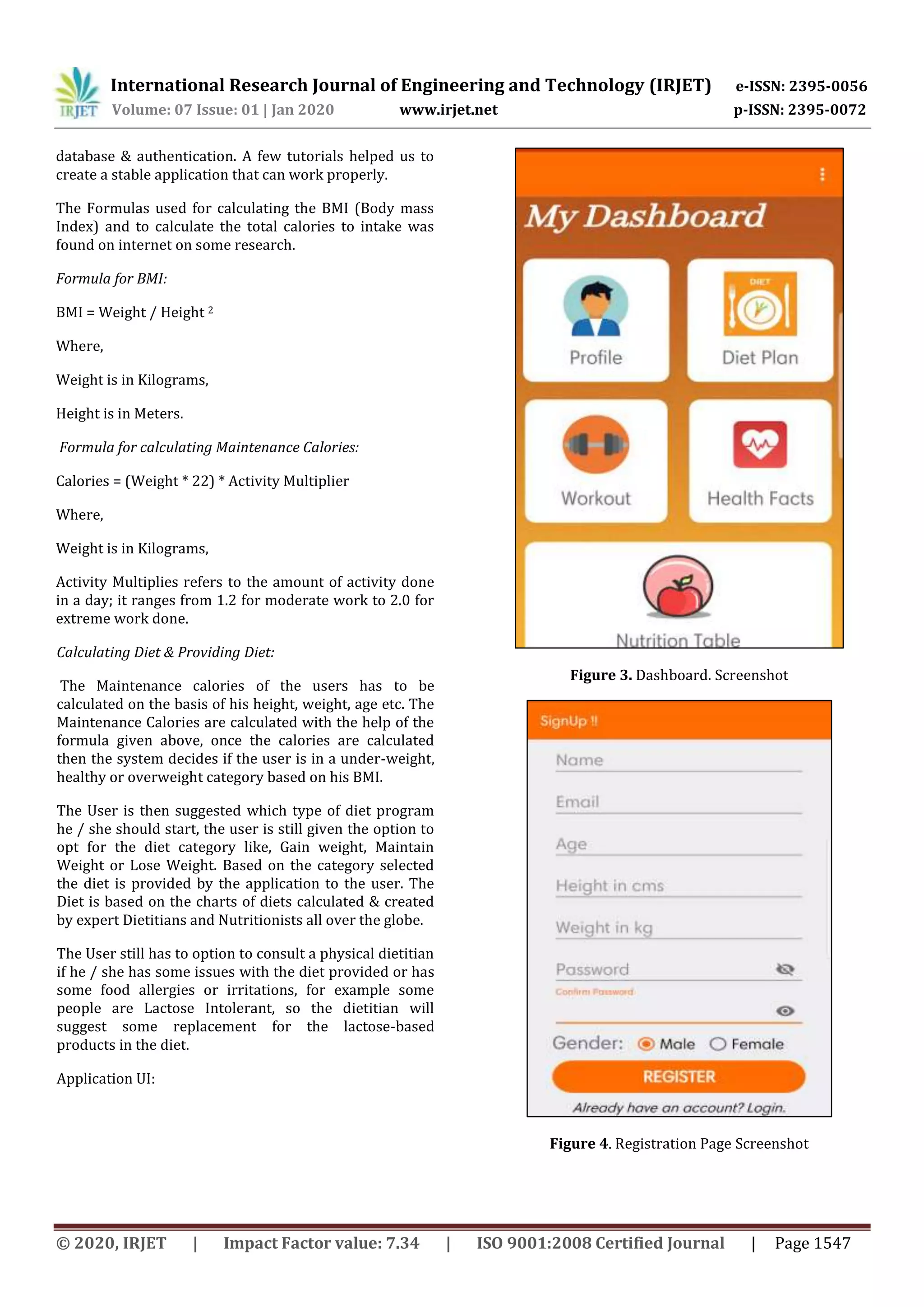 IRJET- Virtual Dietitian: An Android based Application to Provide Diet | PDF