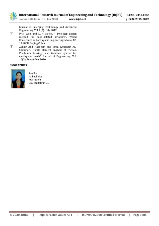 IRJET- Comparison of Seismic Response of RCC Framed Structure with FPB ...