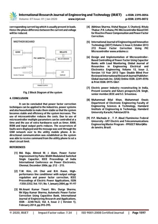 IRJET- GSM based Voltage Monitoring & Power Factor Correction | PDF