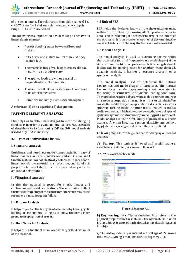 IRJET- Crack Detection of Cantilever Beam by using FEA | PDF