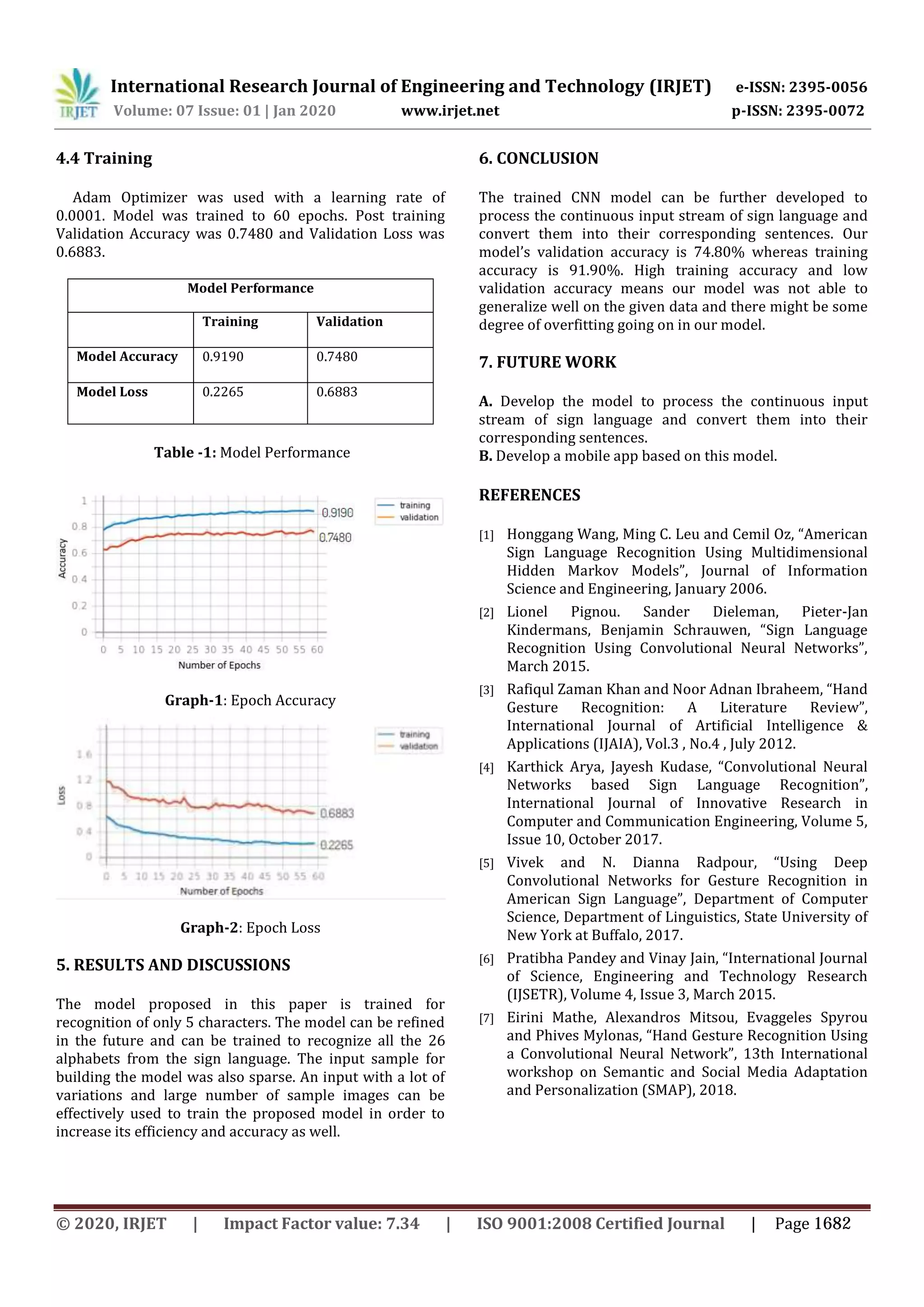 IRJET- Hand Sign Recognition using Convolutional Neural Network | PDF