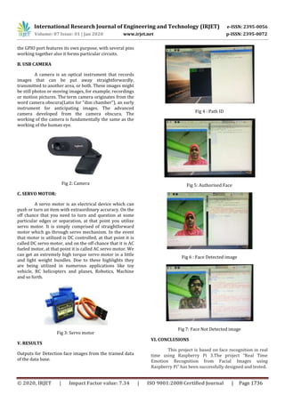 IRJET- Face Recognition based Attendance System using Raspberry Pi | PDF | Computing ...